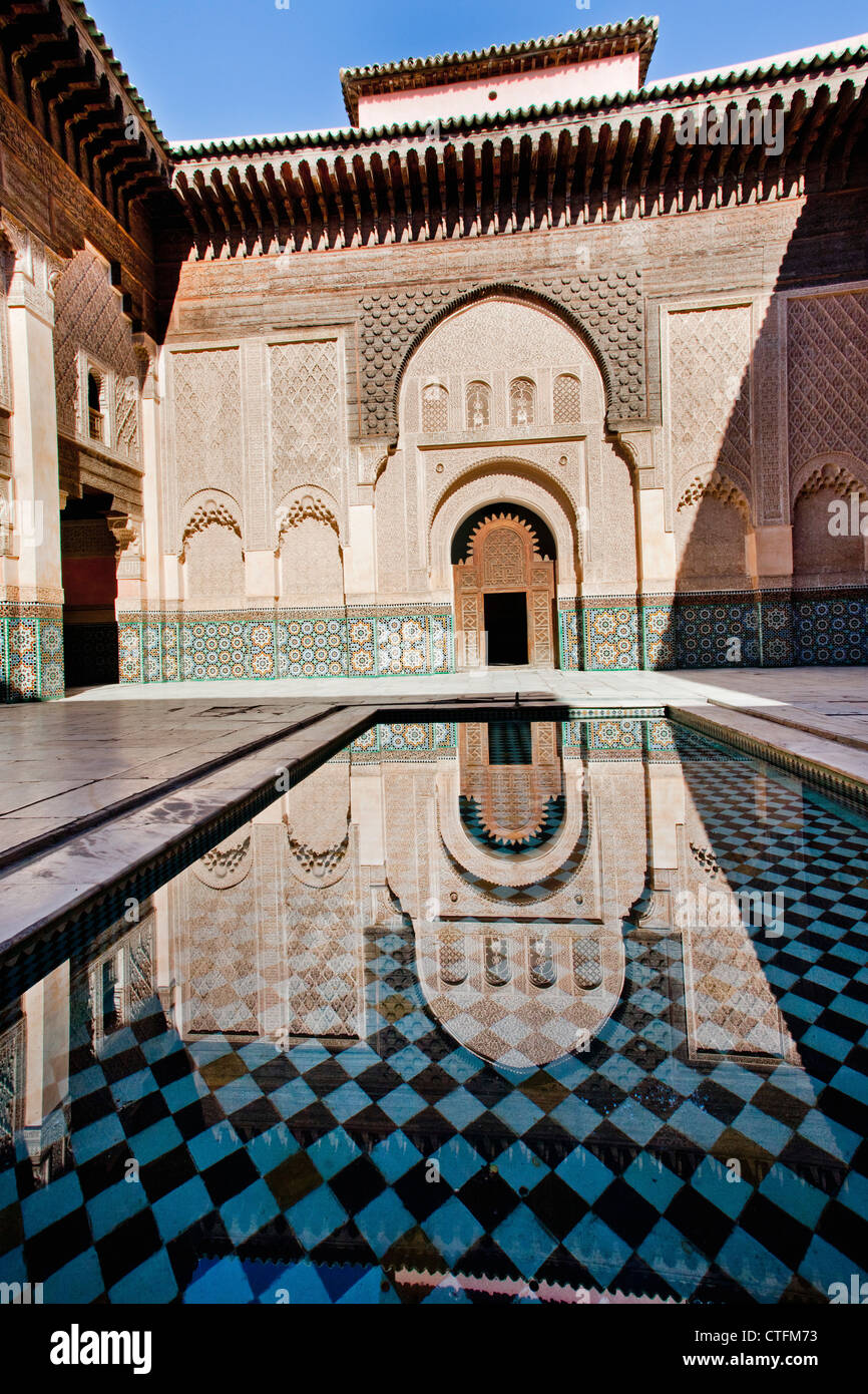 Morocco, Marrakech Medina, Ali ben Youssef Medersa Stock Photo - Alamy