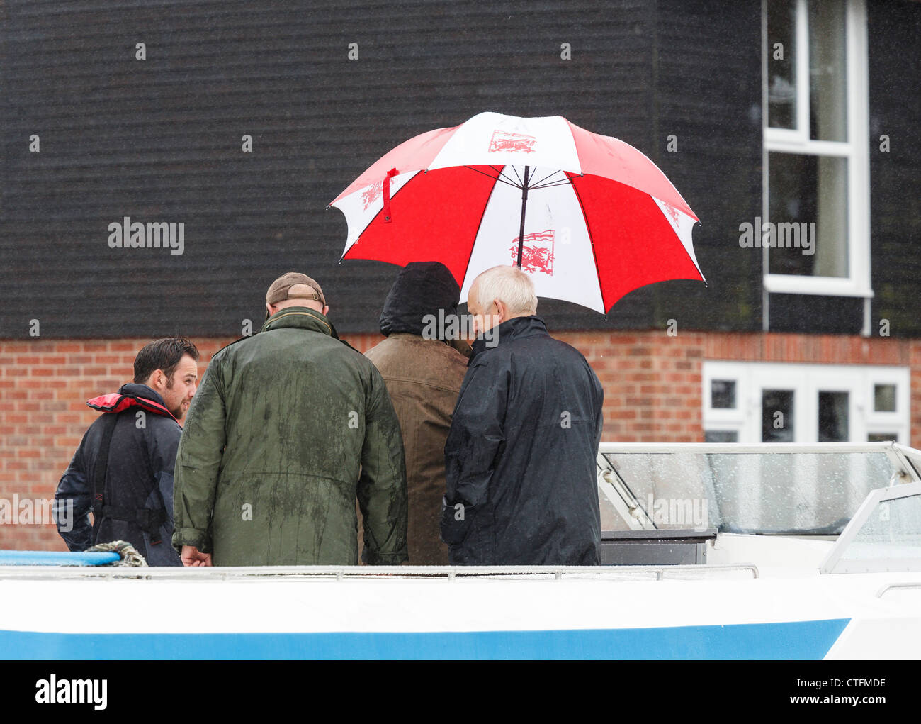 A wet rainy day on the "Norfolk Broads" East Anglia, UK Stock Photo - Alamy
