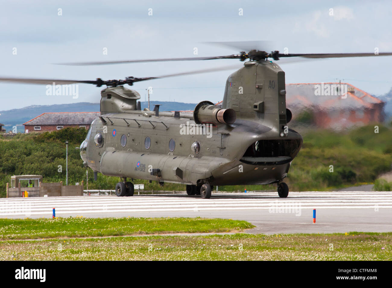 Chinook Raf Valley Anglesey North Wales Uk. ZA707 Stock Photo - Alamy