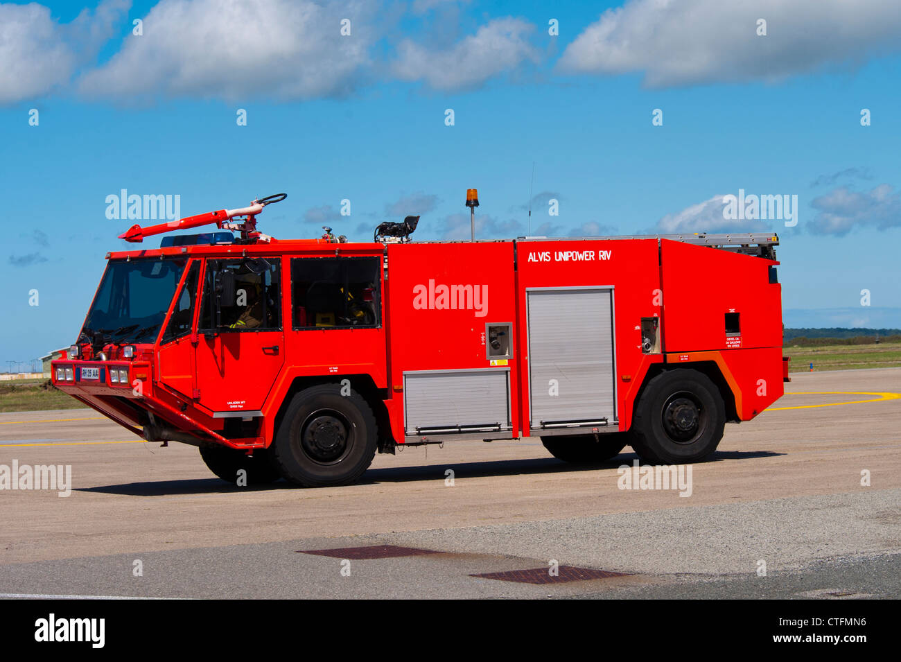 Fire Engine at Raf Valley Anglesey North Wales Uk Stock Photo - Alamy