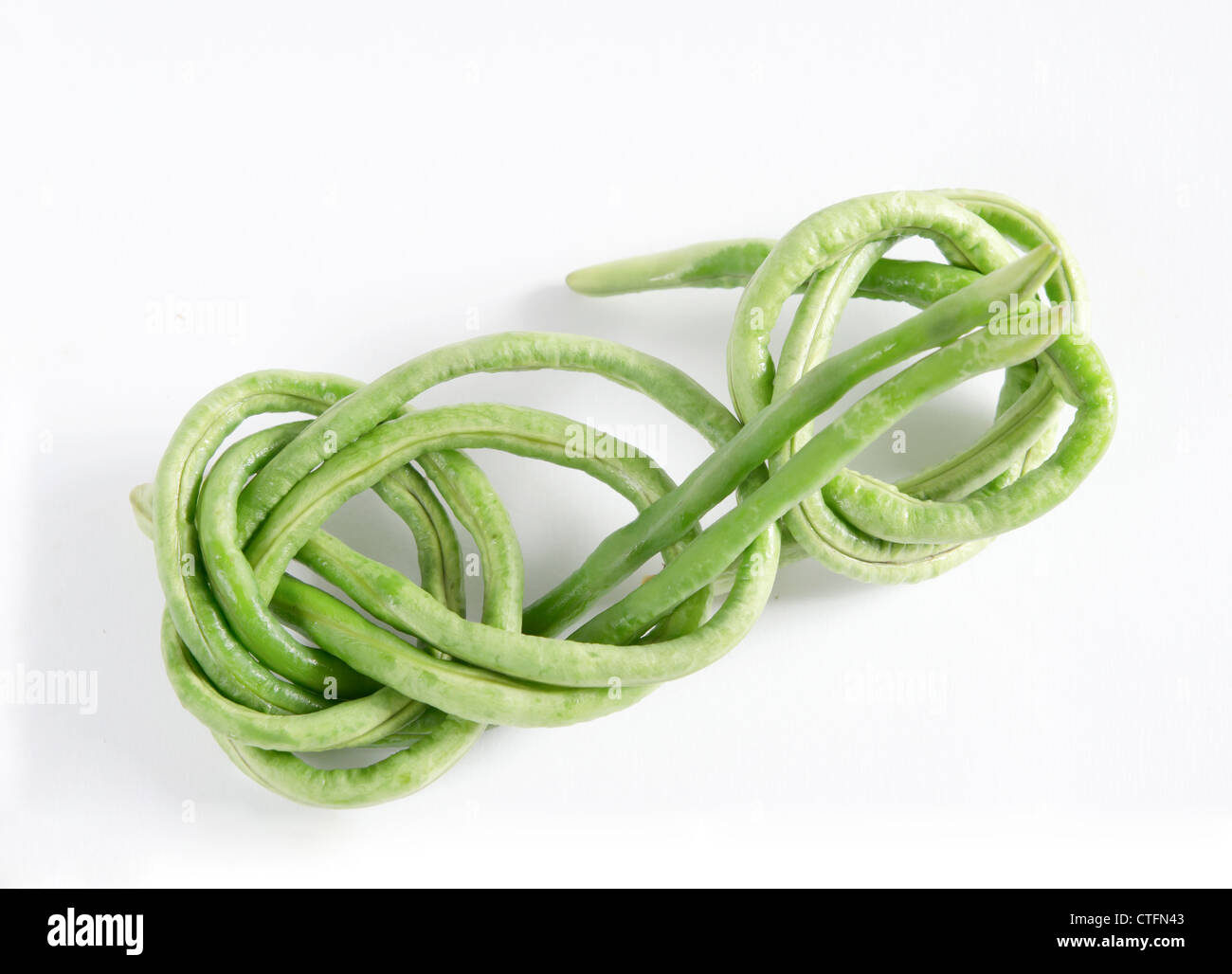 a bunch of fresh cow pea on white background Stock Photo - Alamy