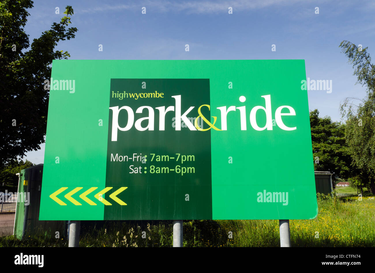 Park and Ride sign at Handy Cross High Wycombe Bucks UK Stock Photo - Alamy