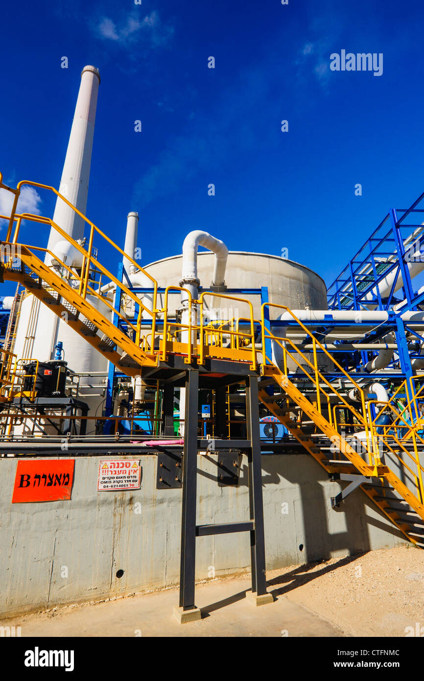 Hadera, Israel. equipment at a water salinization (purification ...