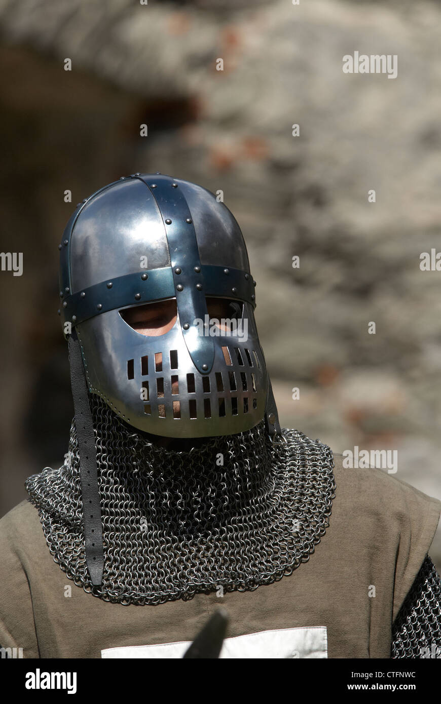Bezdez castle, Czech republic, armored knights fighting on show Stock ...