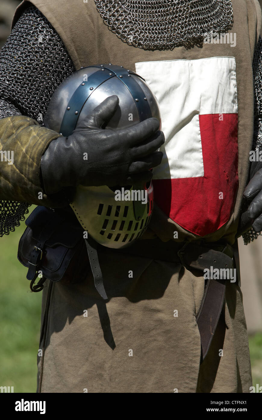 Bezdez castle, Czech republic, armored knights fighting on show Stock ...