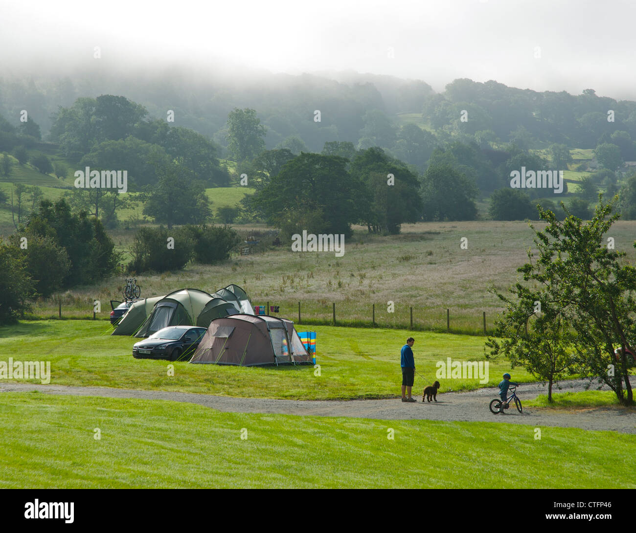 Hawkshead Hall campsite, near the village of Hawkshead, Lake District ...