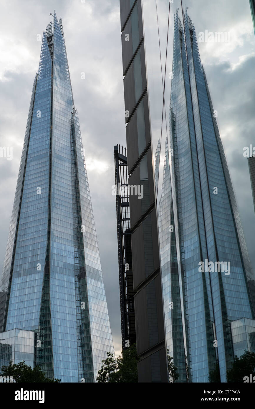 Skyscraper, The Shard, Reflected in an Adjoining Building, London, UK ...