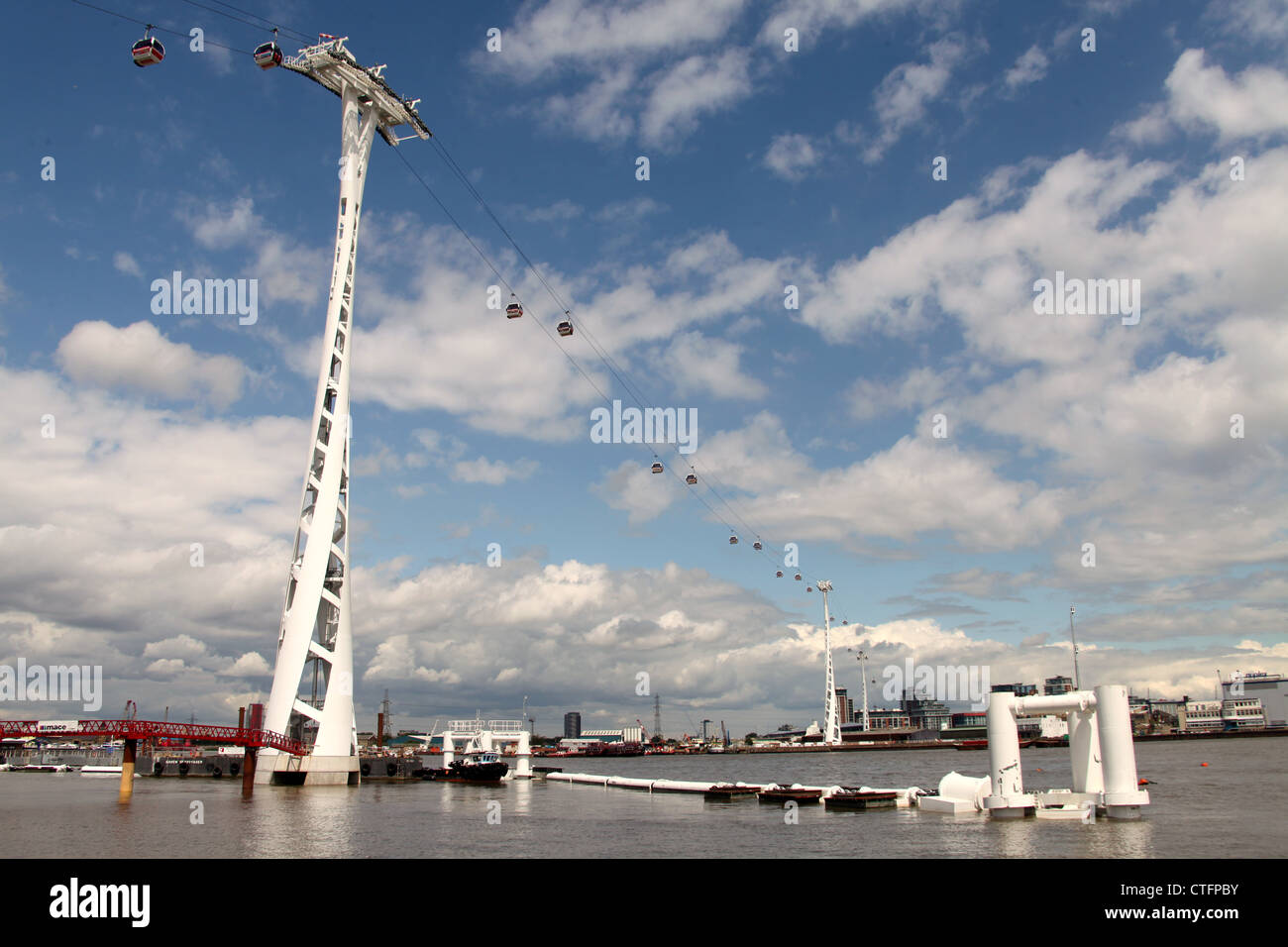 Emirates Air Line also known as the Thames Cable Car which links North ...