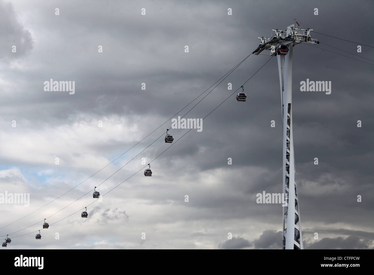 Emirates Air Line also known as the Thames Cable Car which links North ...