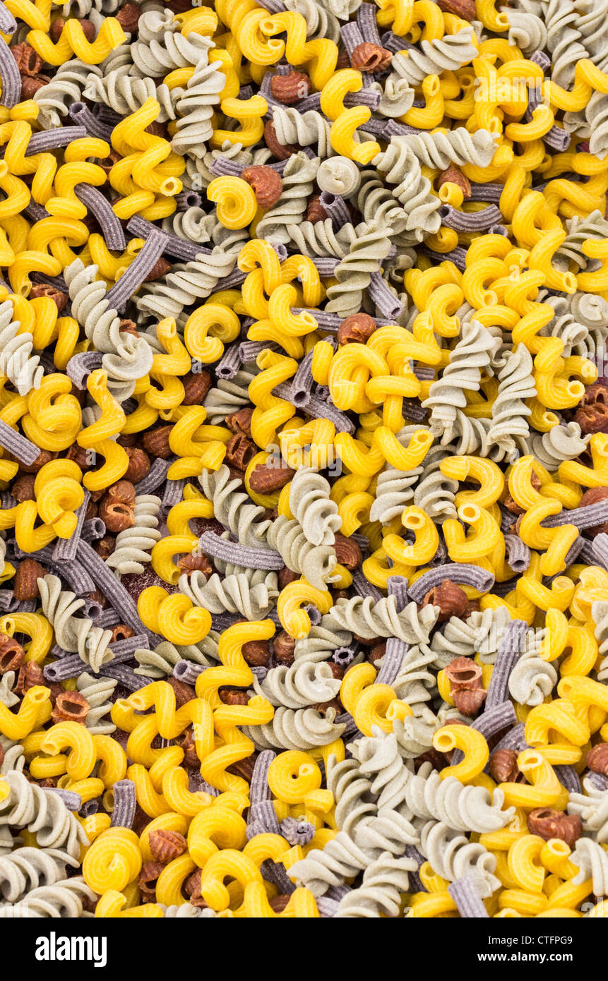 Freshly made dried pasta on display for sale Stock Photo - Alamy
