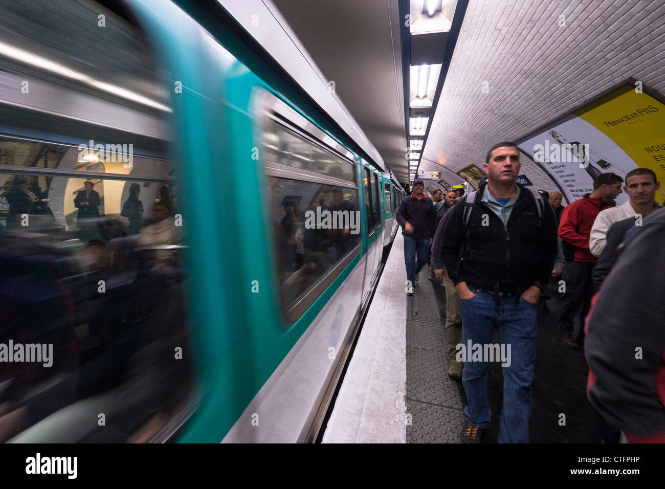 Crowded metro station paris france hi-res stock photography and images ...