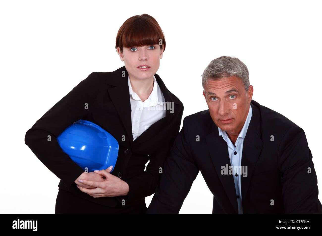 Architect and assistant Stock Photo - Alamy