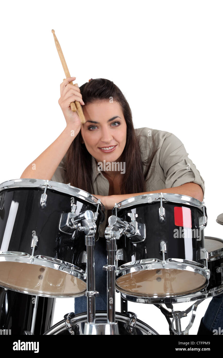 Female drum kit sticks hi-res stock photography and images - Alamy