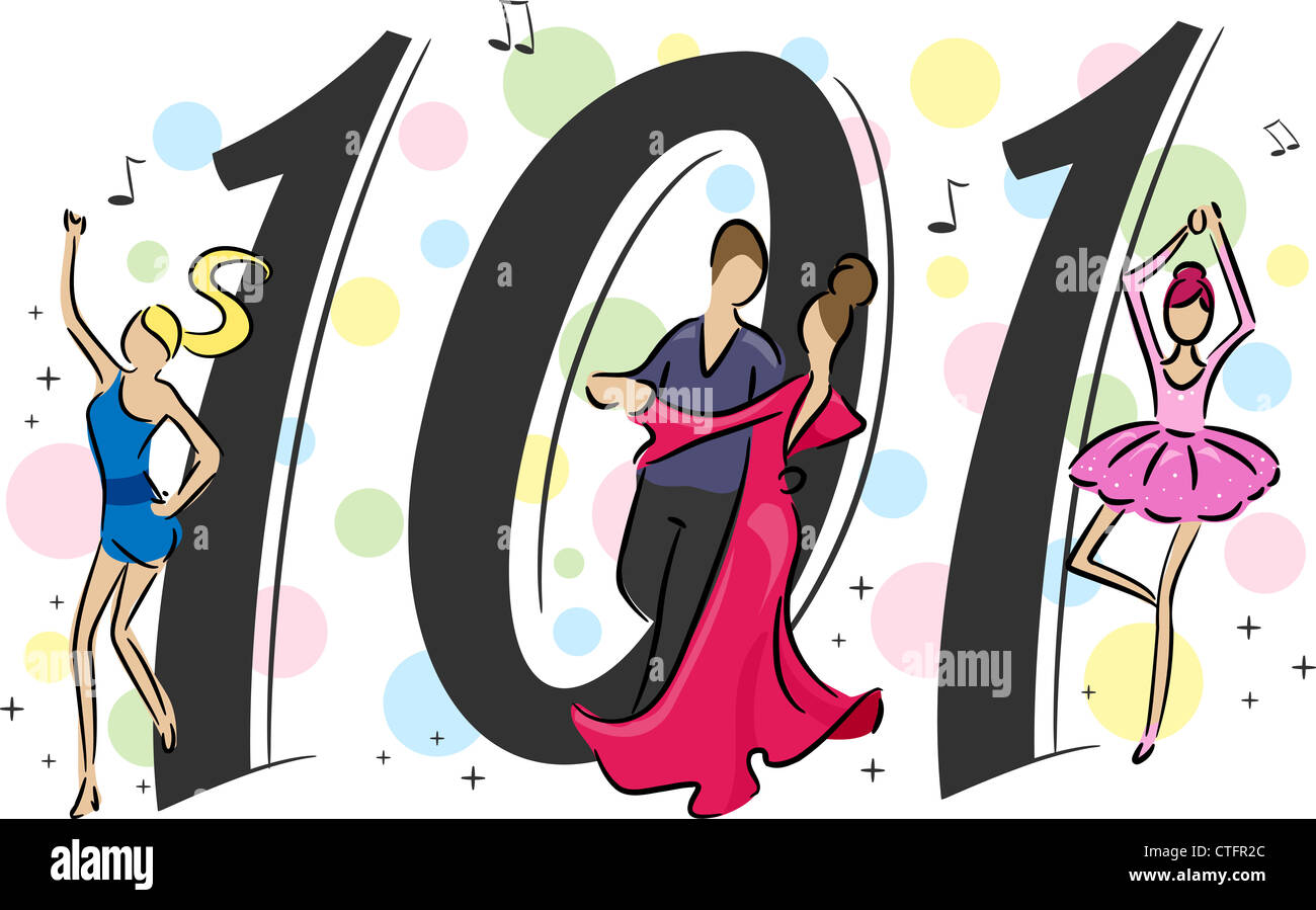 Illustration Depicting the Basics of Dancing - Dancing 101 Stock Photo ...