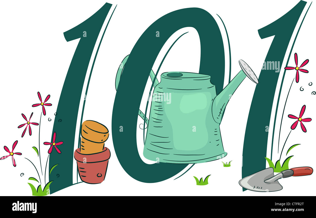 Illustration Depicting the Basics of Gardening - Gardening 101 Stock ...