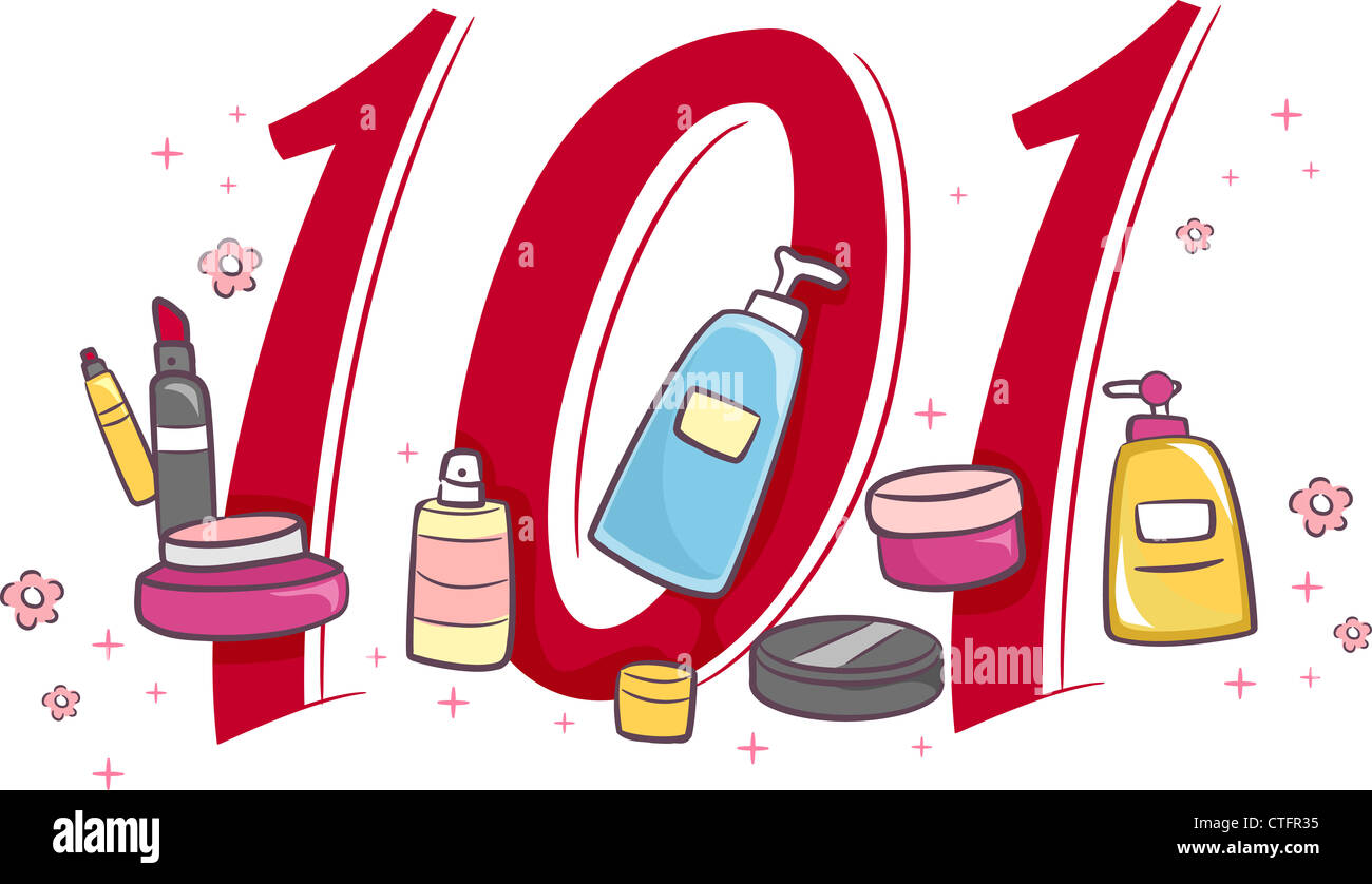 Illustration Depicting the Basics of Cosmetology - Makeup 101 Stock ...