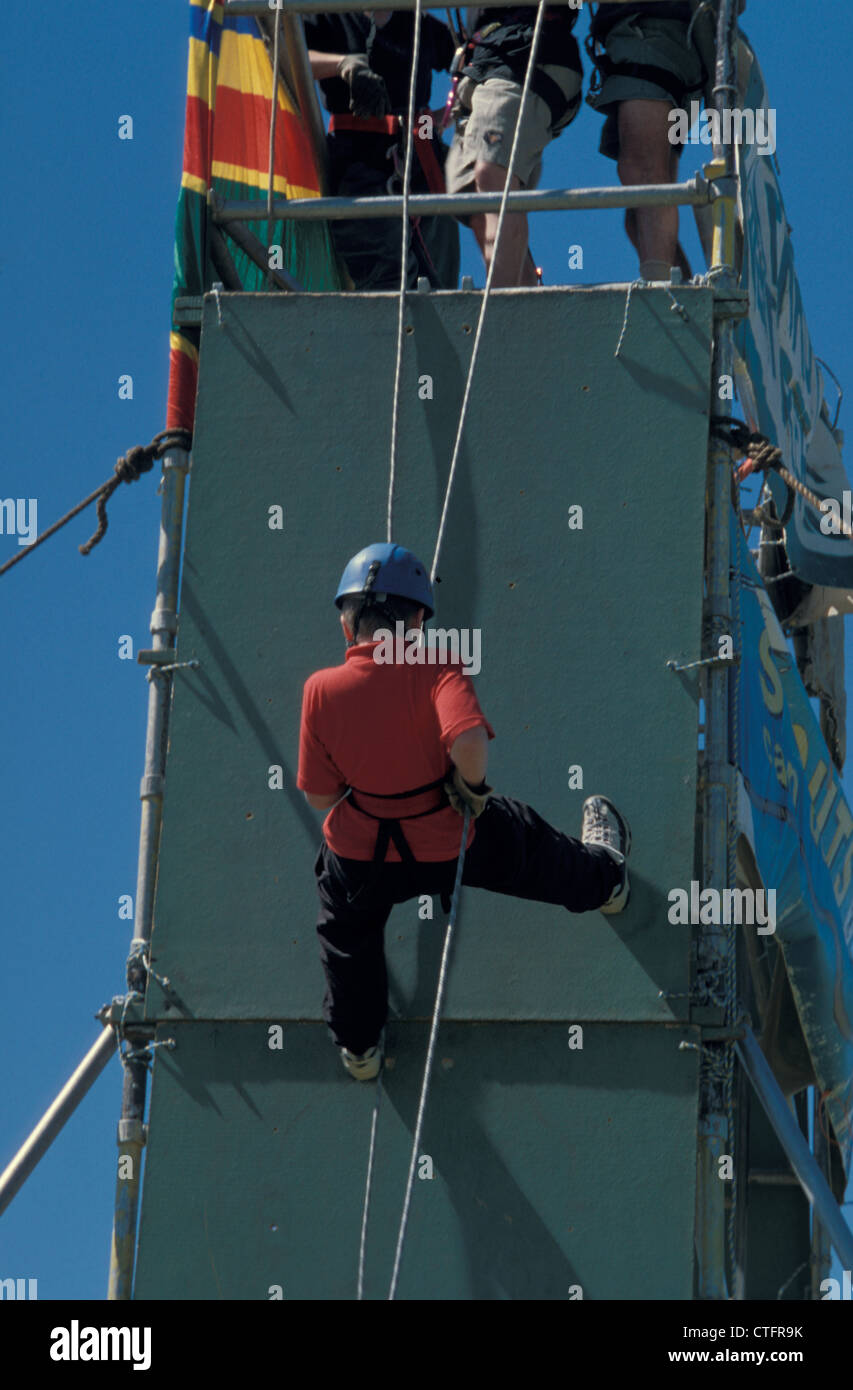 Young boy learning to abseil, Adelaide, South Australia Stock Photo - Alamy