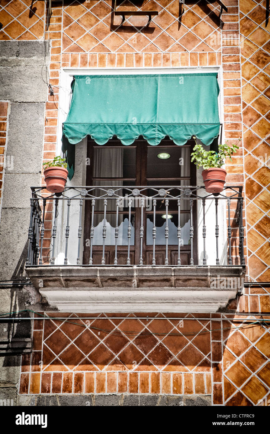 Balcony in Puebla, Mexico Stock Photo - Alamy
