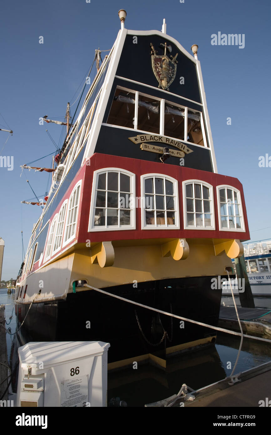 The Black Raven pirate ship in St. Augustine Florida Stock Photo - Alamy