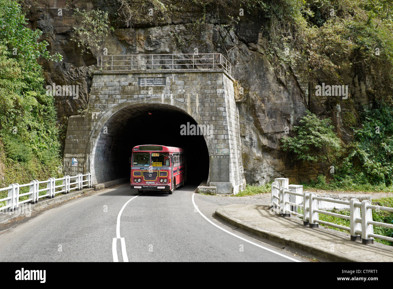 Bus coming out ramboda tunnel hi-res stock photography and images - Alamy