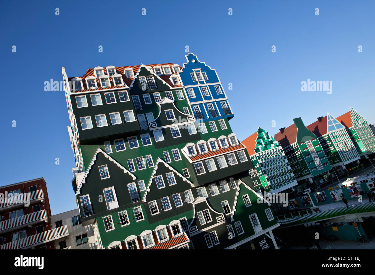 The Netherlands, Zaandam, Inntel Hotel. Background town hall Stock ...