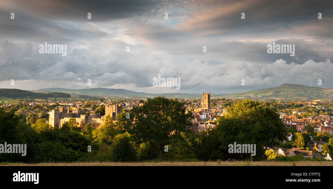 Summer Sunset, Ludlow, shropshire Stock Photo - Alamy
