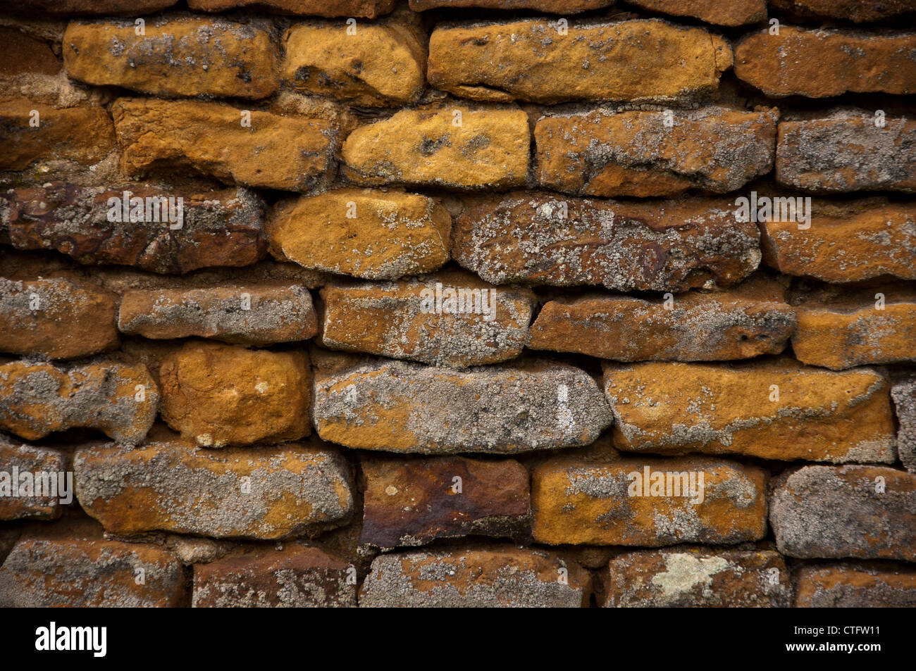 Carrstone brickwork also known as Silsoe stone Stock Photo - Alamy