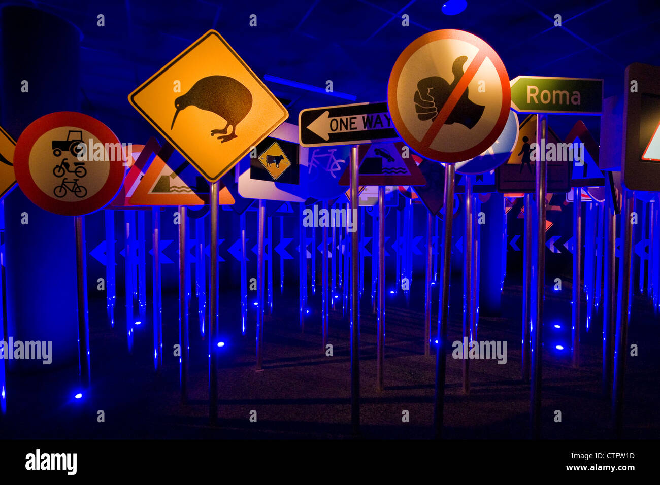 Italy, Piedmont, Turin, Museo dell'automobile, automobile museum, road ...