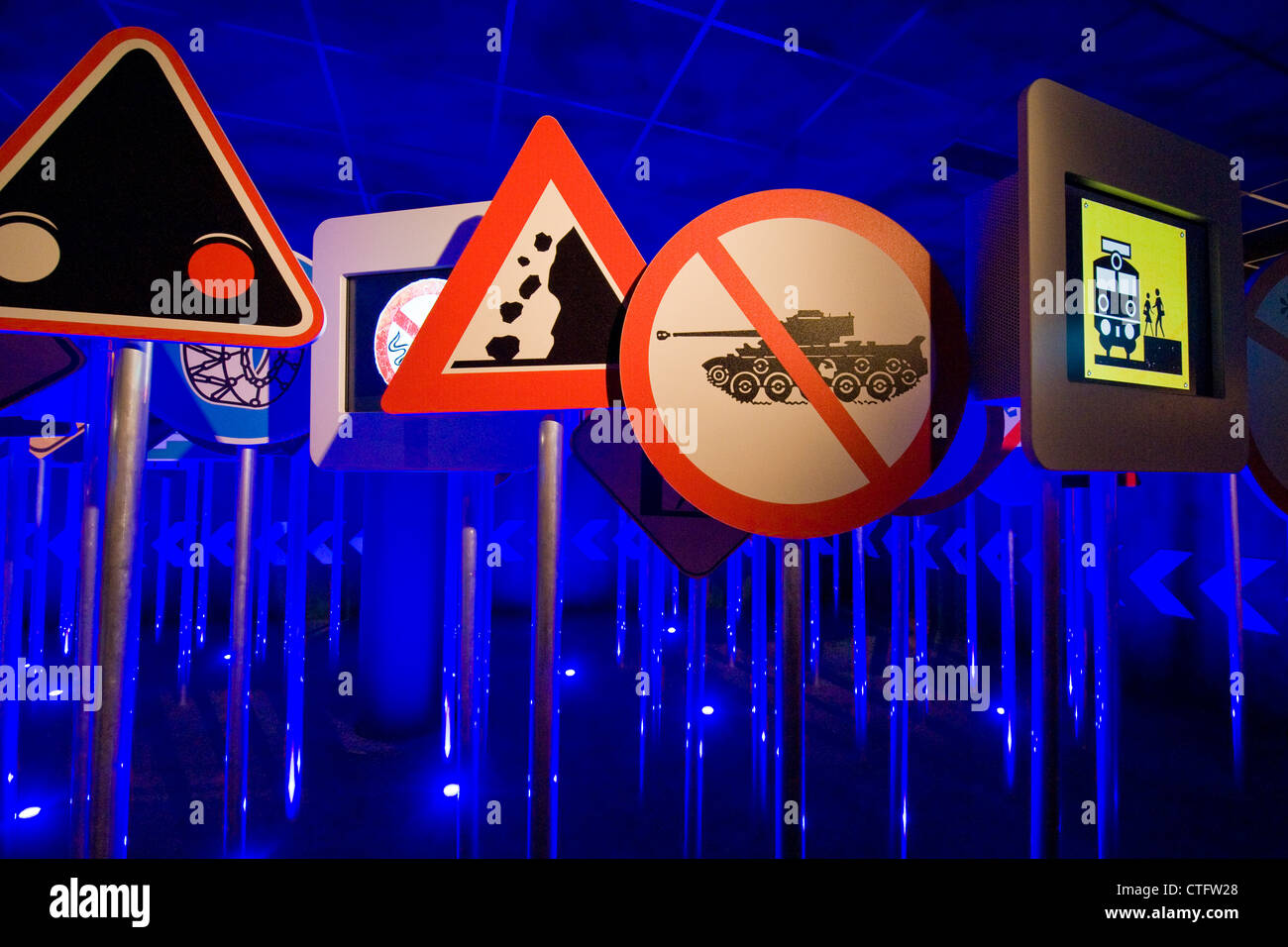 Italy, Piedmont, Turin, Museo dell'automobile, automobile museum, road ...