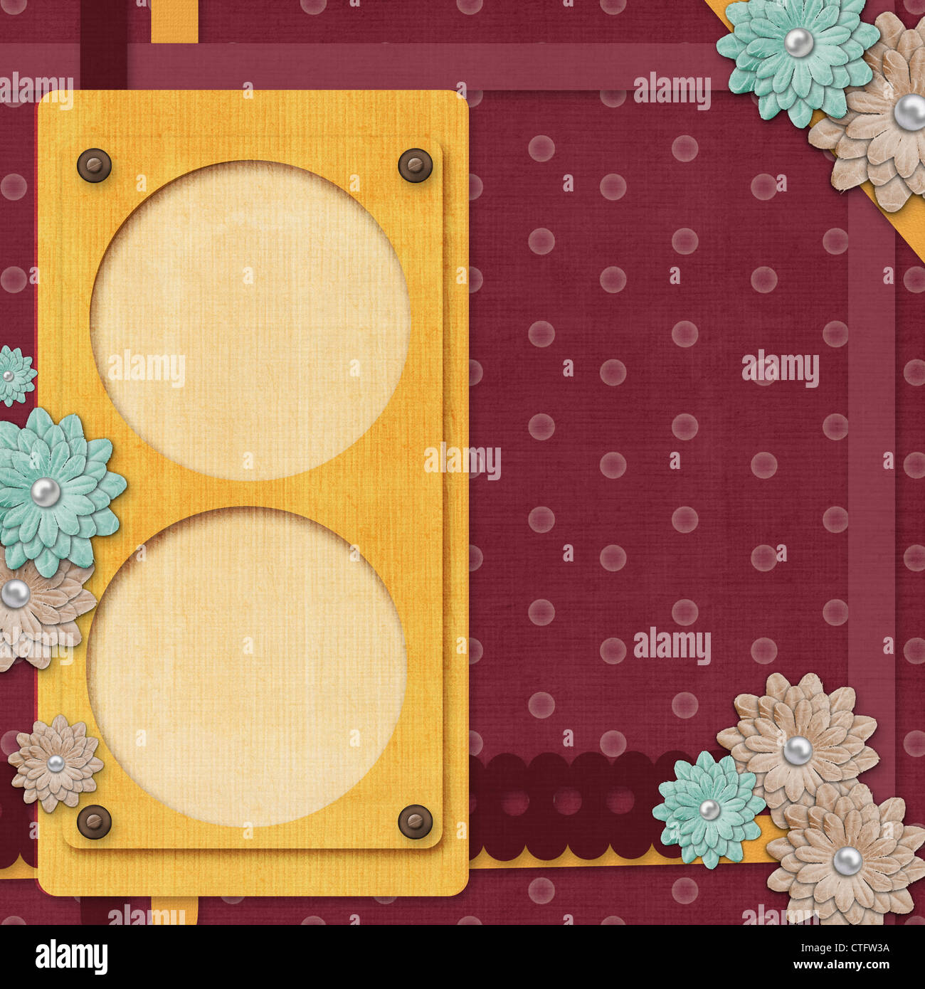 Colorful scrapbook layout Stock Photo - Alamy