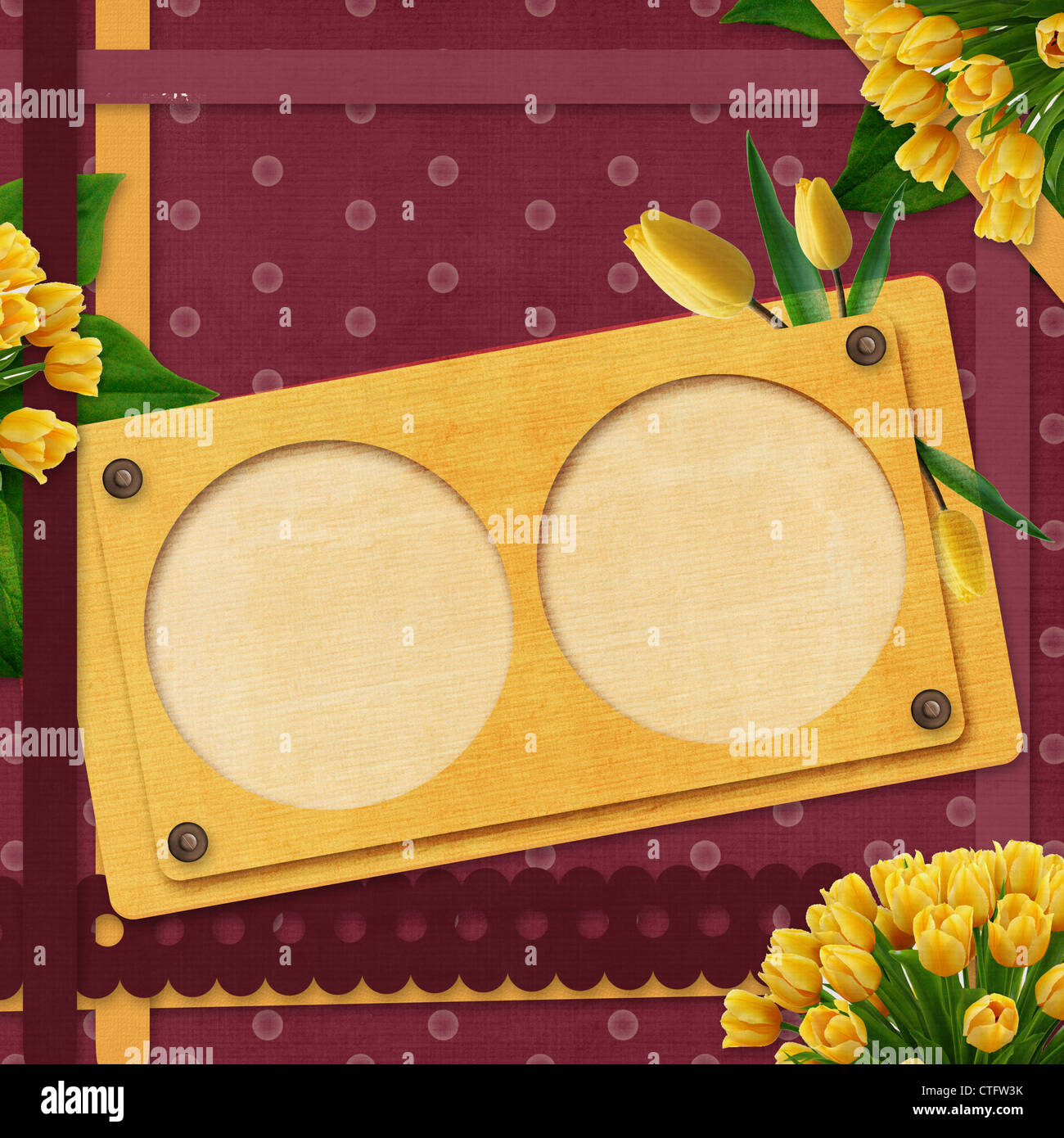 Colorful scrapbook layout Stock Photo - Alamy