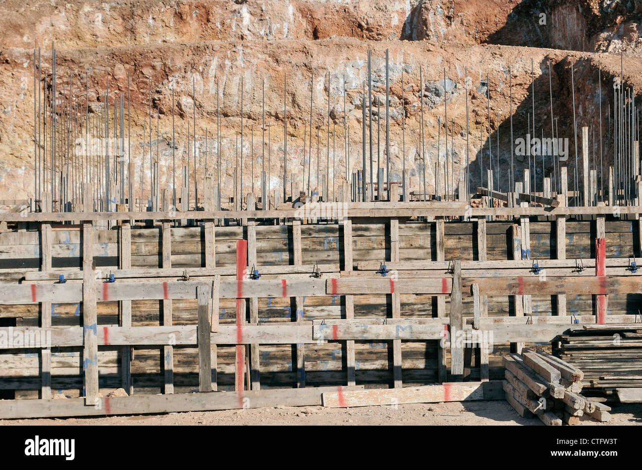 construction site at foundation stage Stock Photo - Alamy