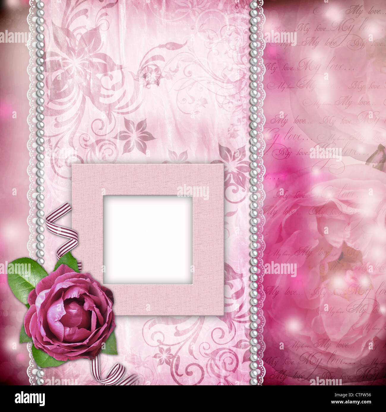 Album old cover with roses hi-res stock photography and images - Alamy