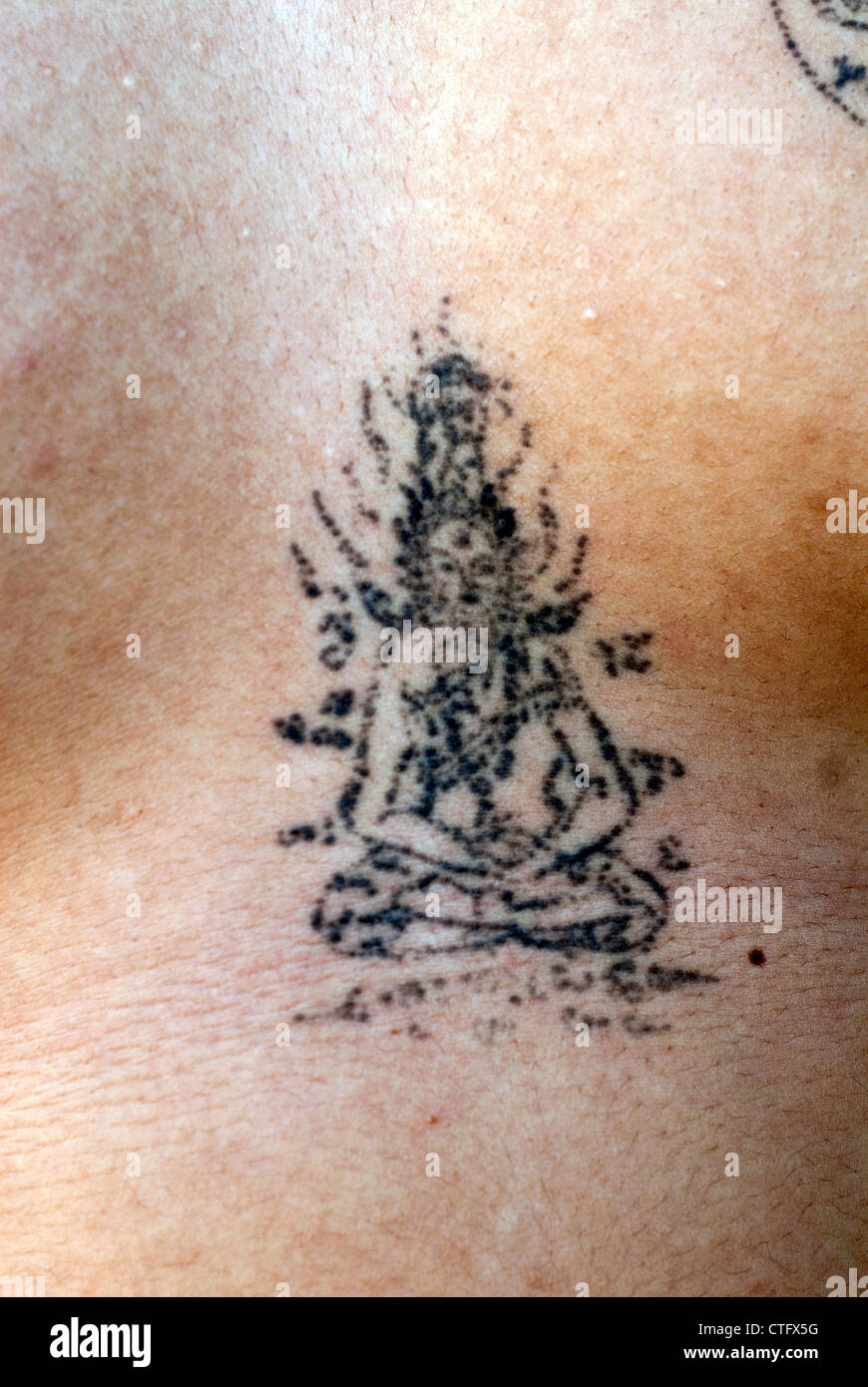 Sak Yan master, Ajahn Pornsit of Chiang Mai, Thailand. Sak Yan are the ...