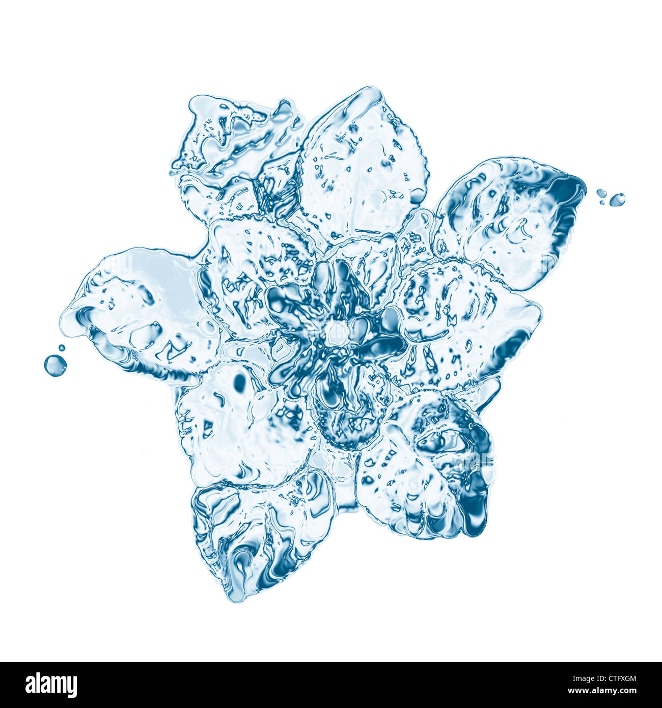 water flower splashes isolated on white Stock Photo - Alamy