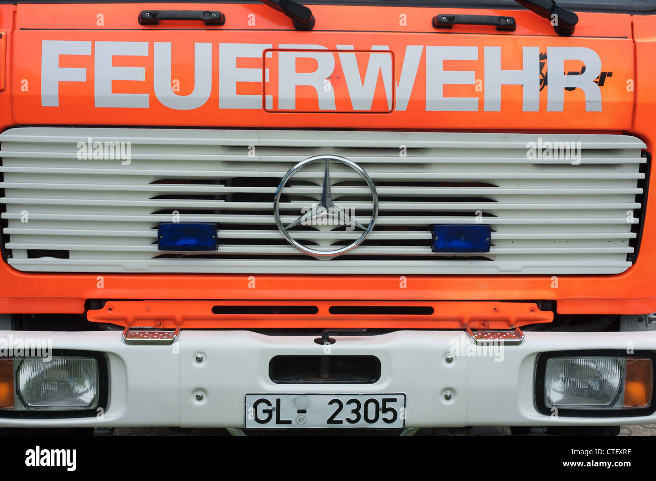 Front of a German fire engine Stock Photo - Alamy