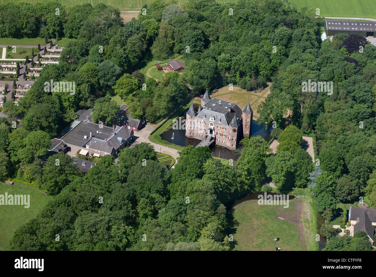 The Netherlands, Nederhorst den berg, Aerial. Castle Nederhorst Stock ...