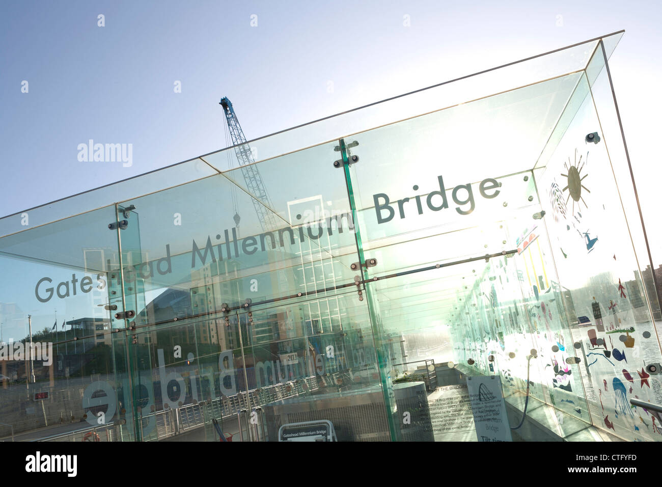 Control room for Gateshead Millennium Bridge Stock Photo - Alamy