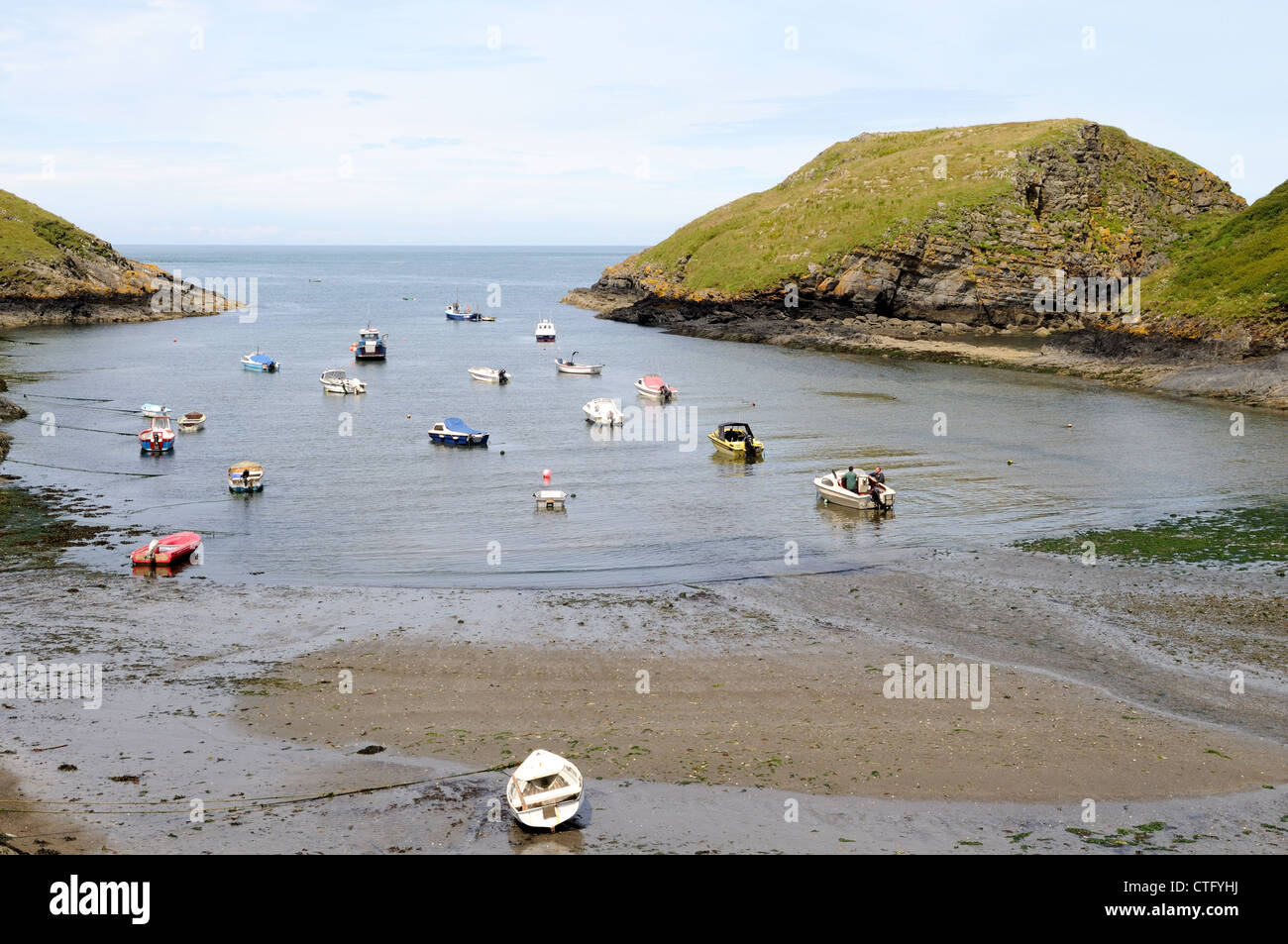 Abercastle harbour Pembrokeshire Coast national Park Wales Cymru UK GB ...