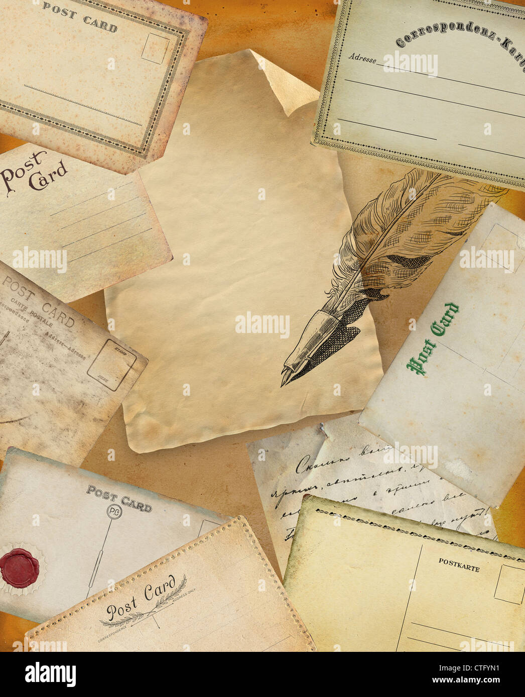 Old blank postcards hi-res stock photography and images - Alamy