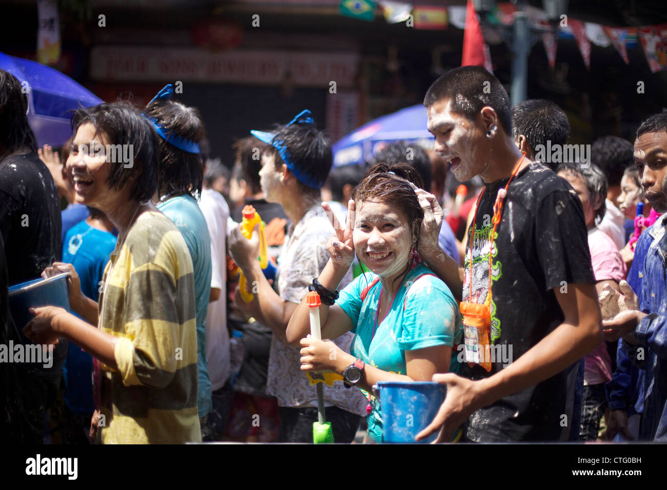 Songkran Festival in Bangkok Thailand Stock Photo - Alamy