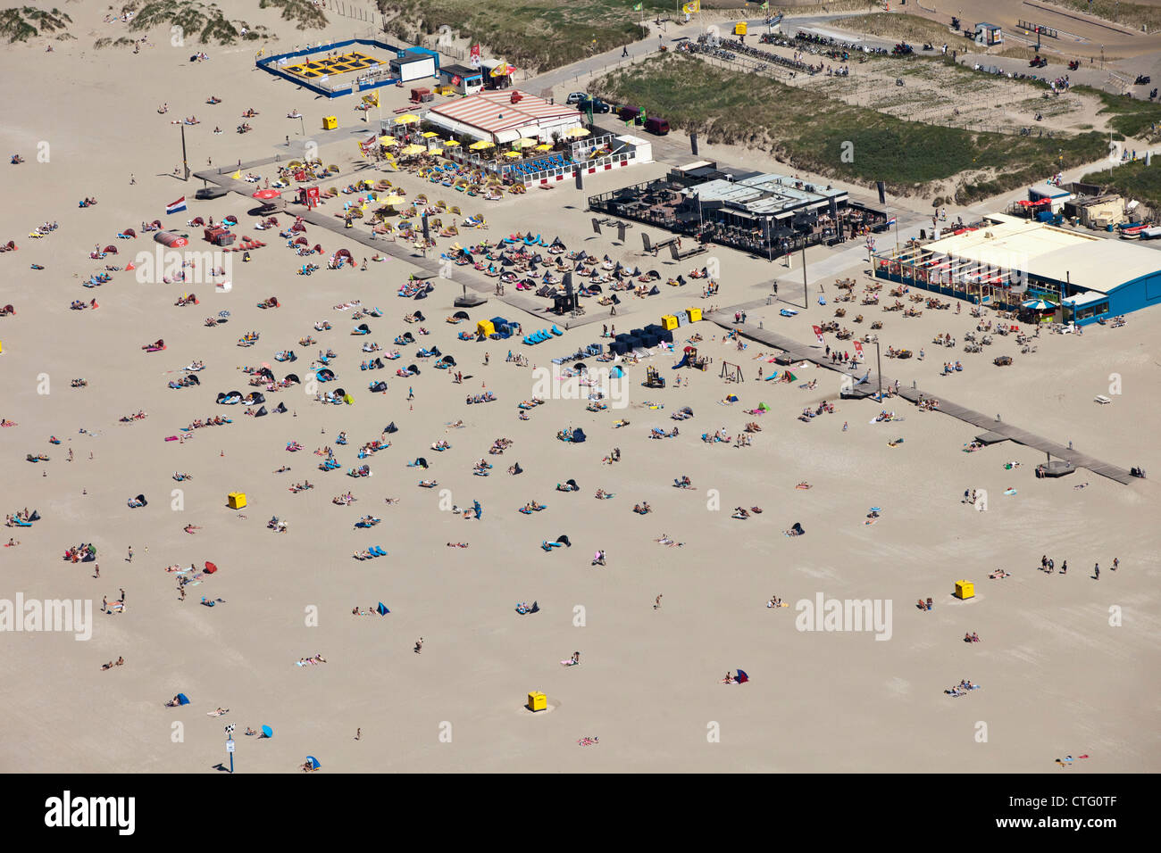 The Netherlands, IJmuiden, Aerial, Beach Stock Photo - Alamy
