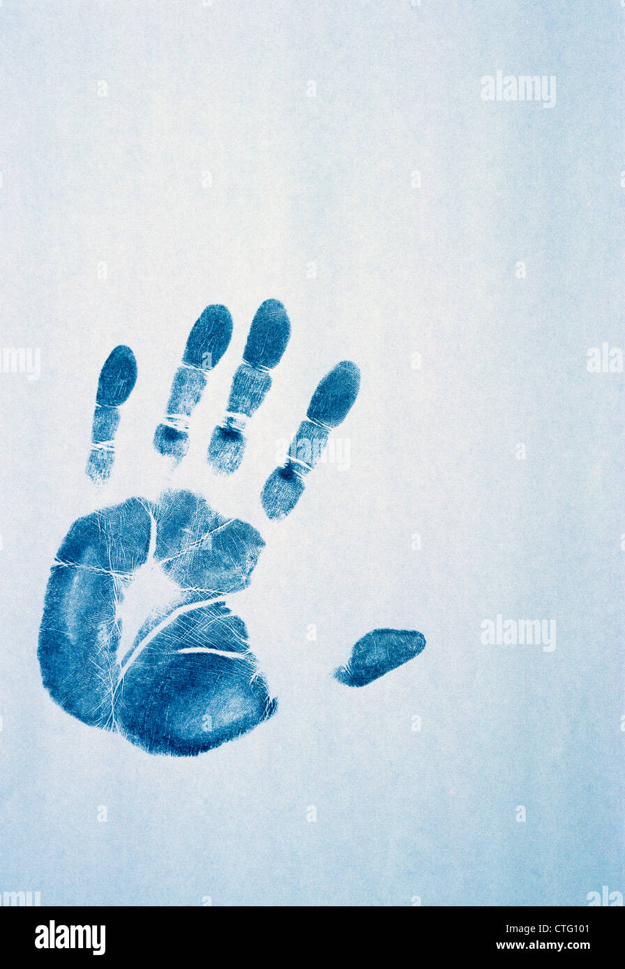 Hand print on white hi-res stock photography and images - Alamy