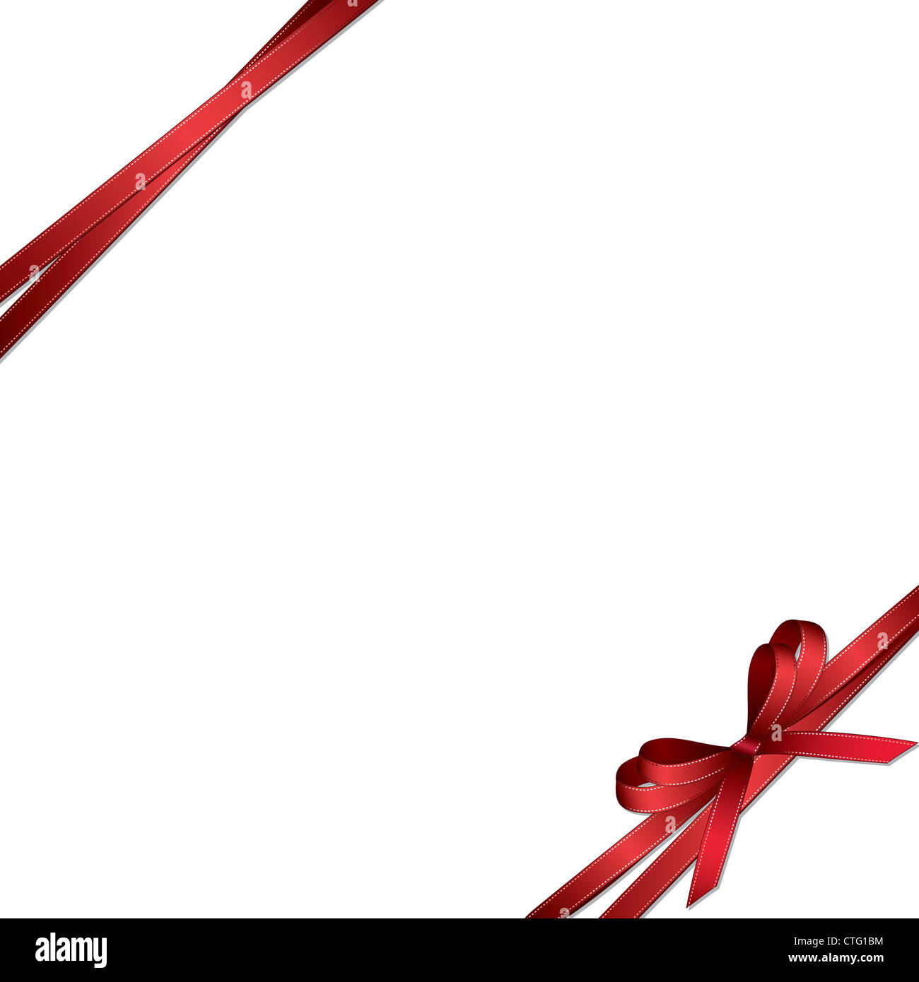 Thin red ribbon bow Cut Out Stock Images & Pictures - Alamy