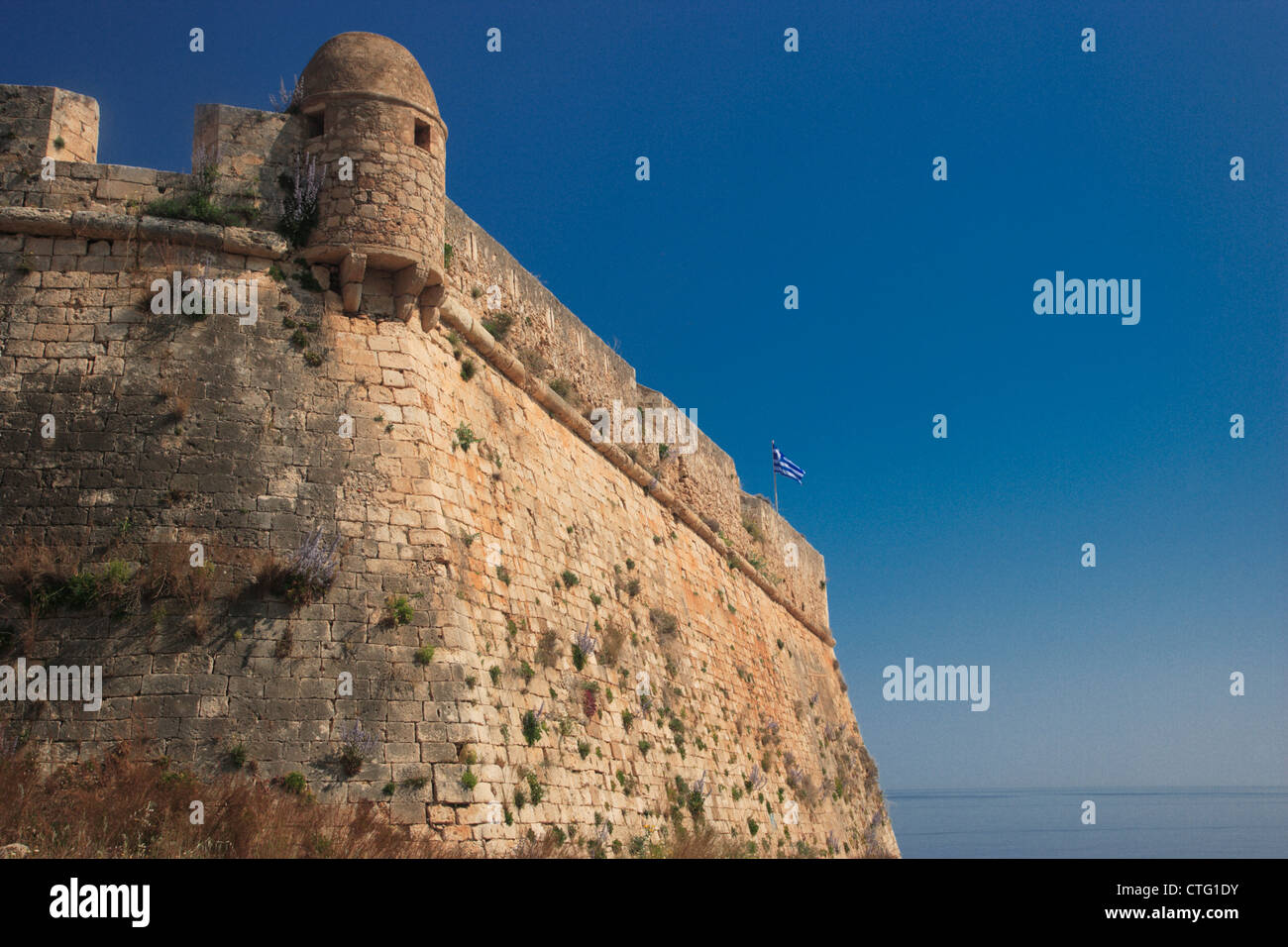 Rethymnon Old Town Fortress, showing the Bastion of Saint Nicholos ...