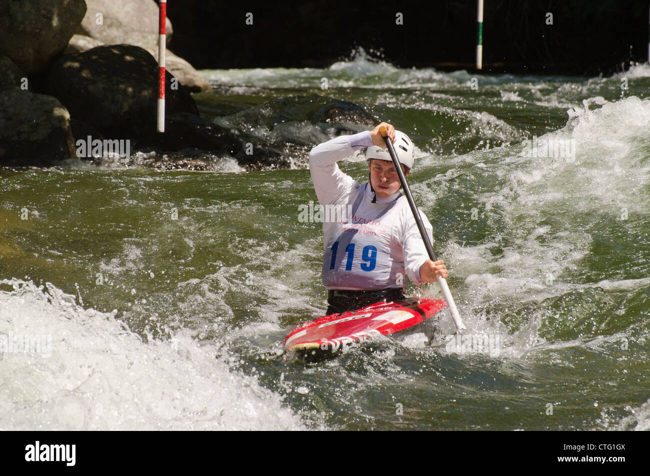 kayak whitewater slalom racing Stock Photo - Alamy