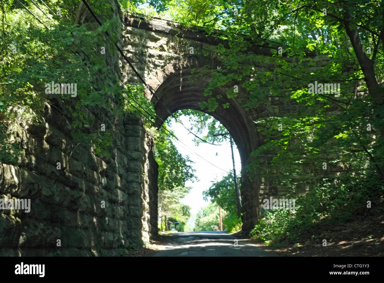 Stone railroad bridge Stock Photo - Alamy