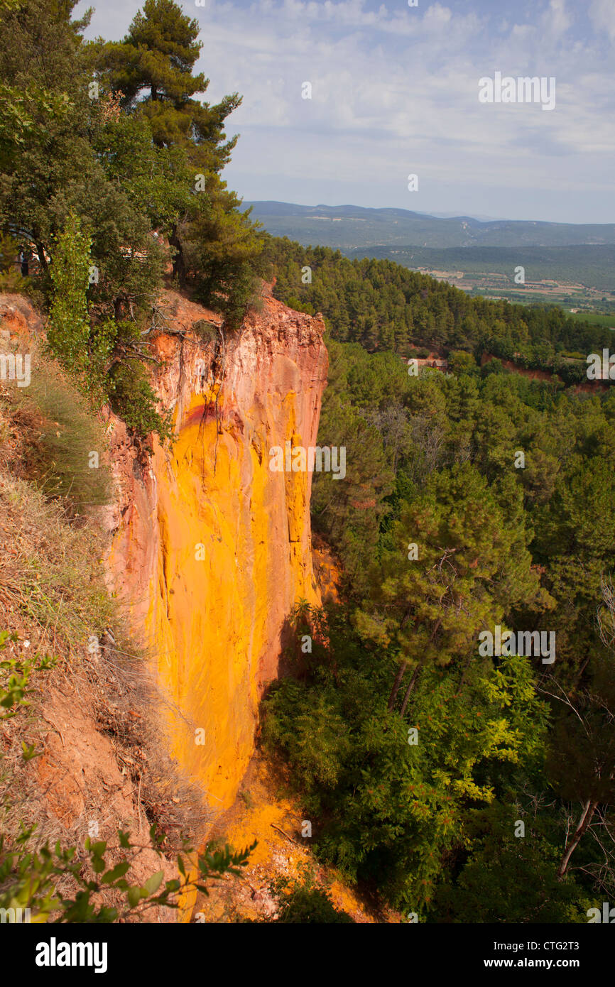 Old Ochre mines in Roussillon France which are now opened as a Tourist ...