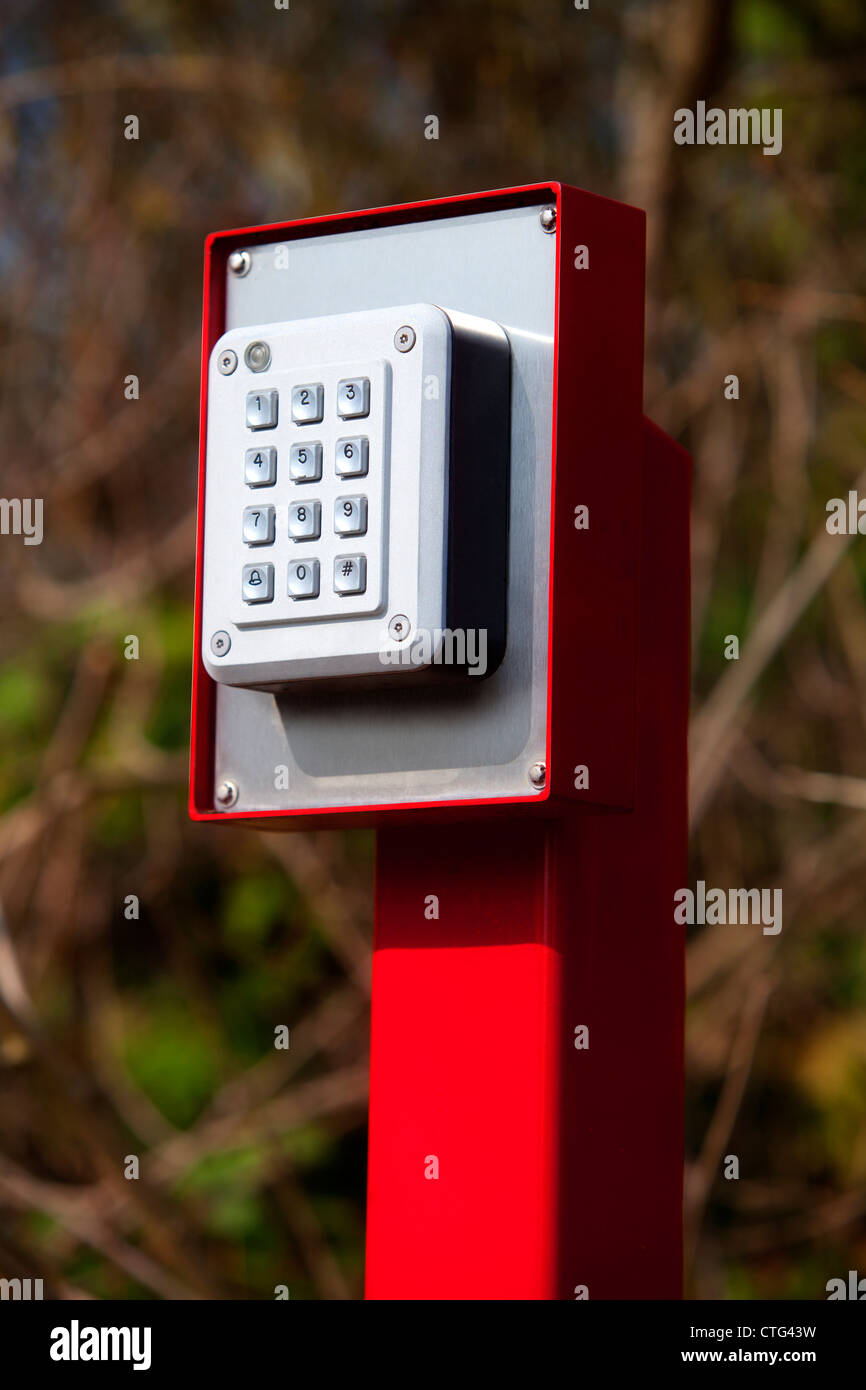 A close up photo of a secure entry keypad Stock Photo - Alamy