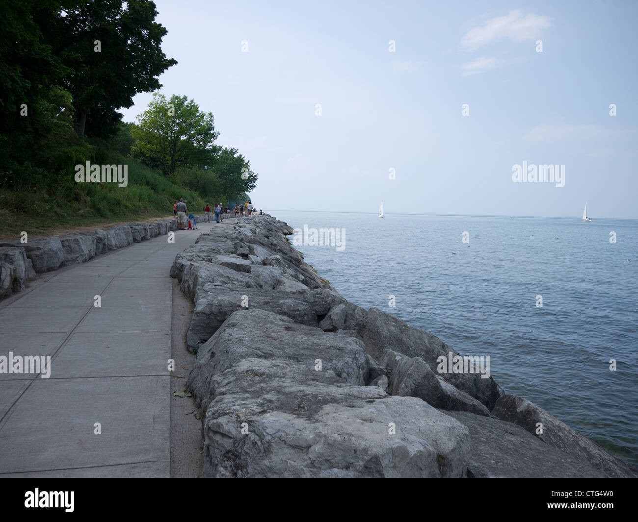 walkway rock lake outdoor Stock Photo - Alamy